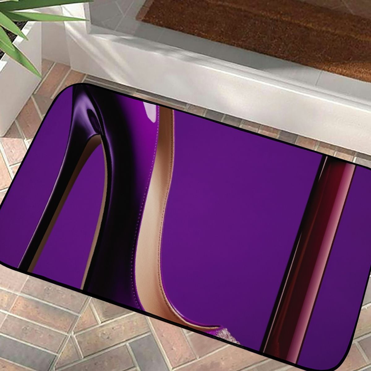 Facannap High Heels Lipstick Poster Felt Square Floor Mat for Home ...