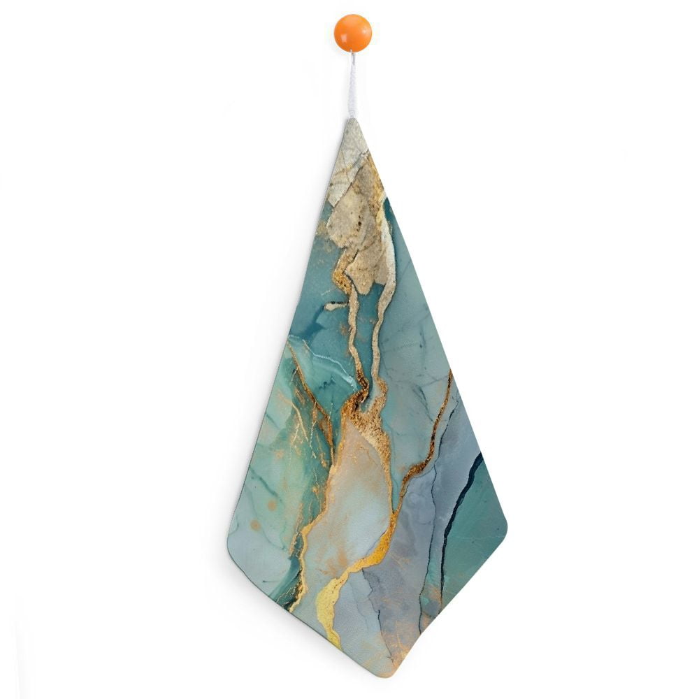 Facannap Marble Gold Abstract Art Reusable Hand Towels 11.8x11.8in ...
