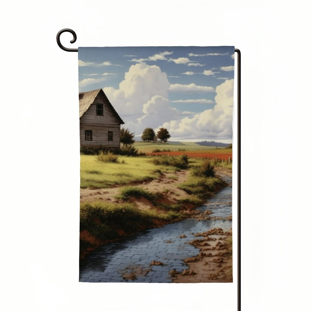 Facannap Nature Landscape Garden Flag 12x18in Decorations Burlap Yard ...