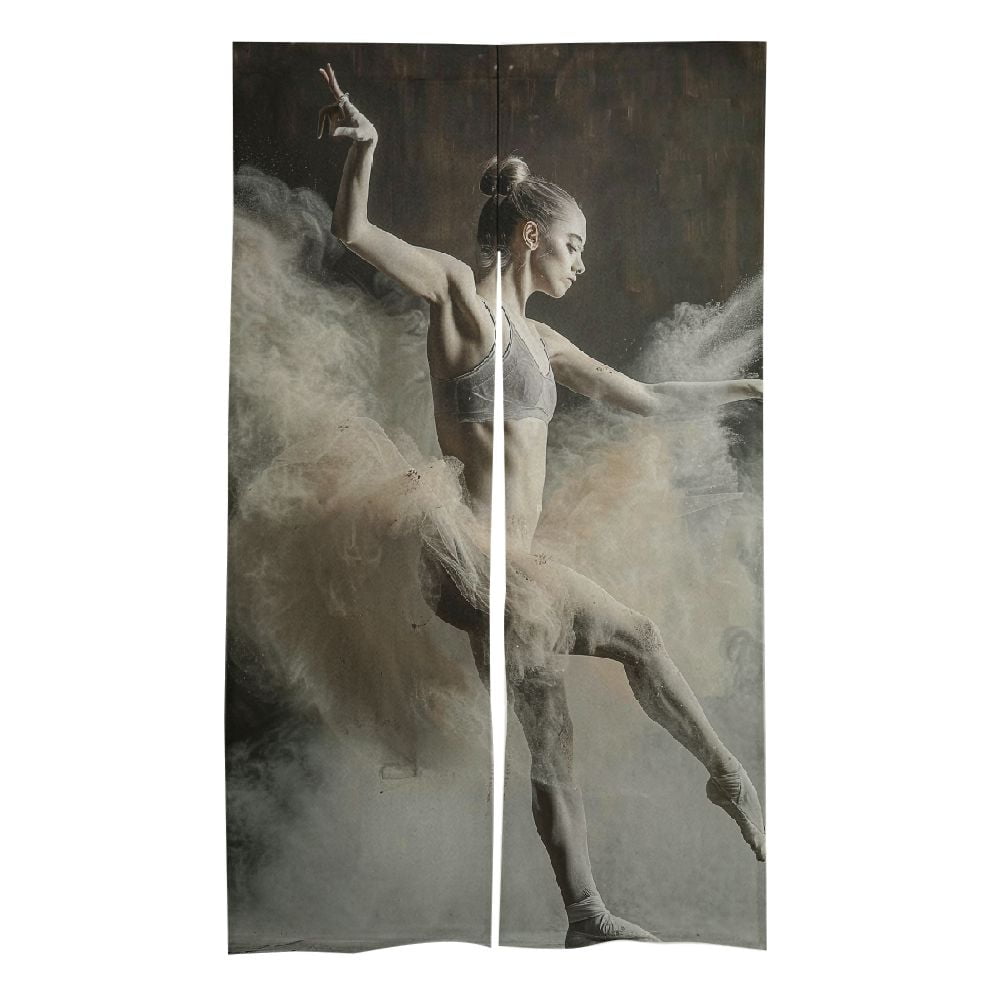 Facannap Patterned Door Curtain Energy-saving Ballet Style 57 x 17 ...
