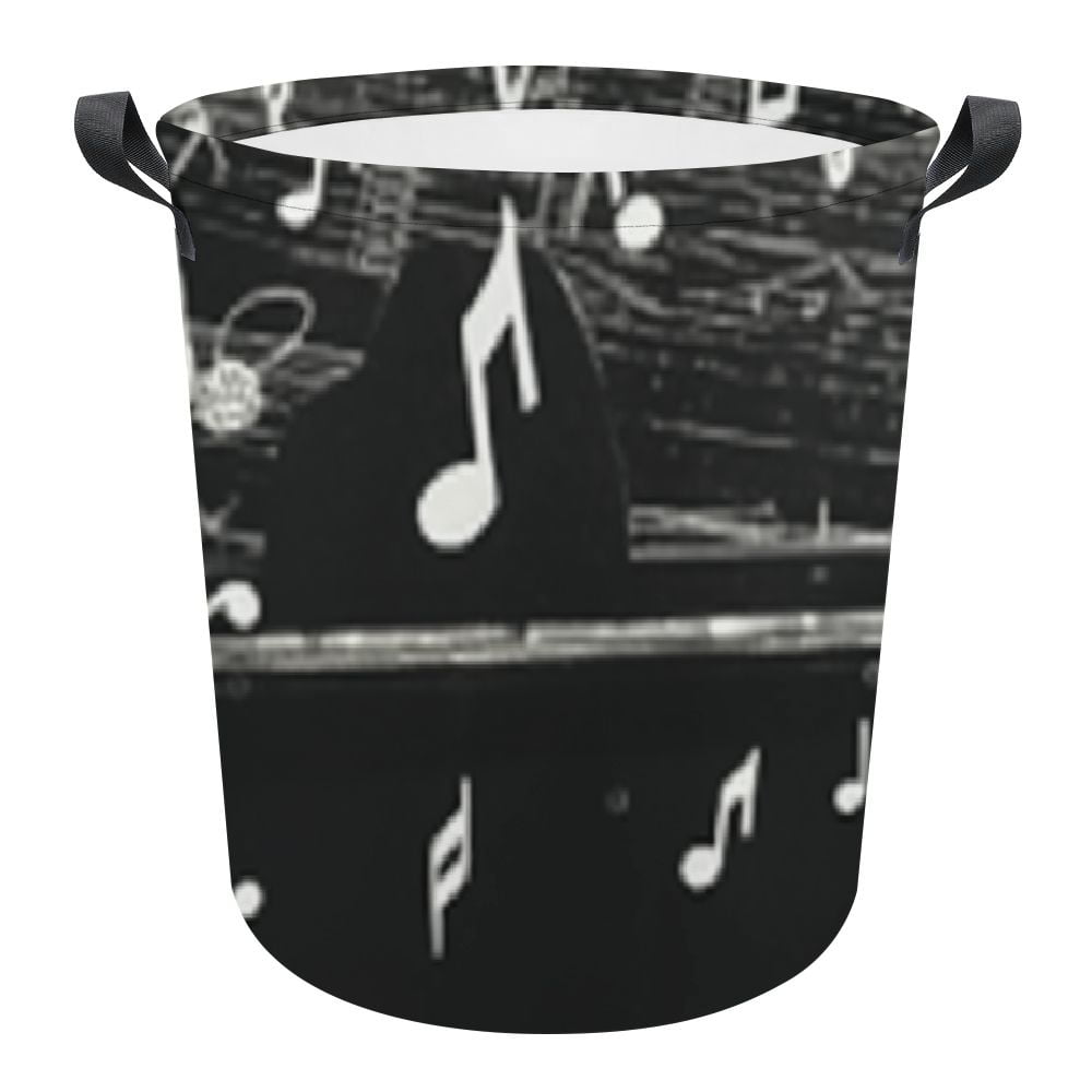 Facannap Piano Keys Musical Notes Oxford Cloth Collapsible Laundry ...