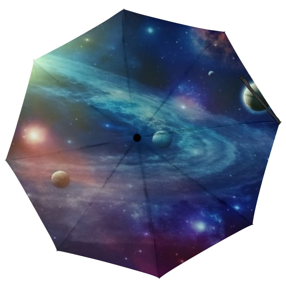 Facannap Planets Stars Space Art Three-Fold Umbrella Automatic for ...