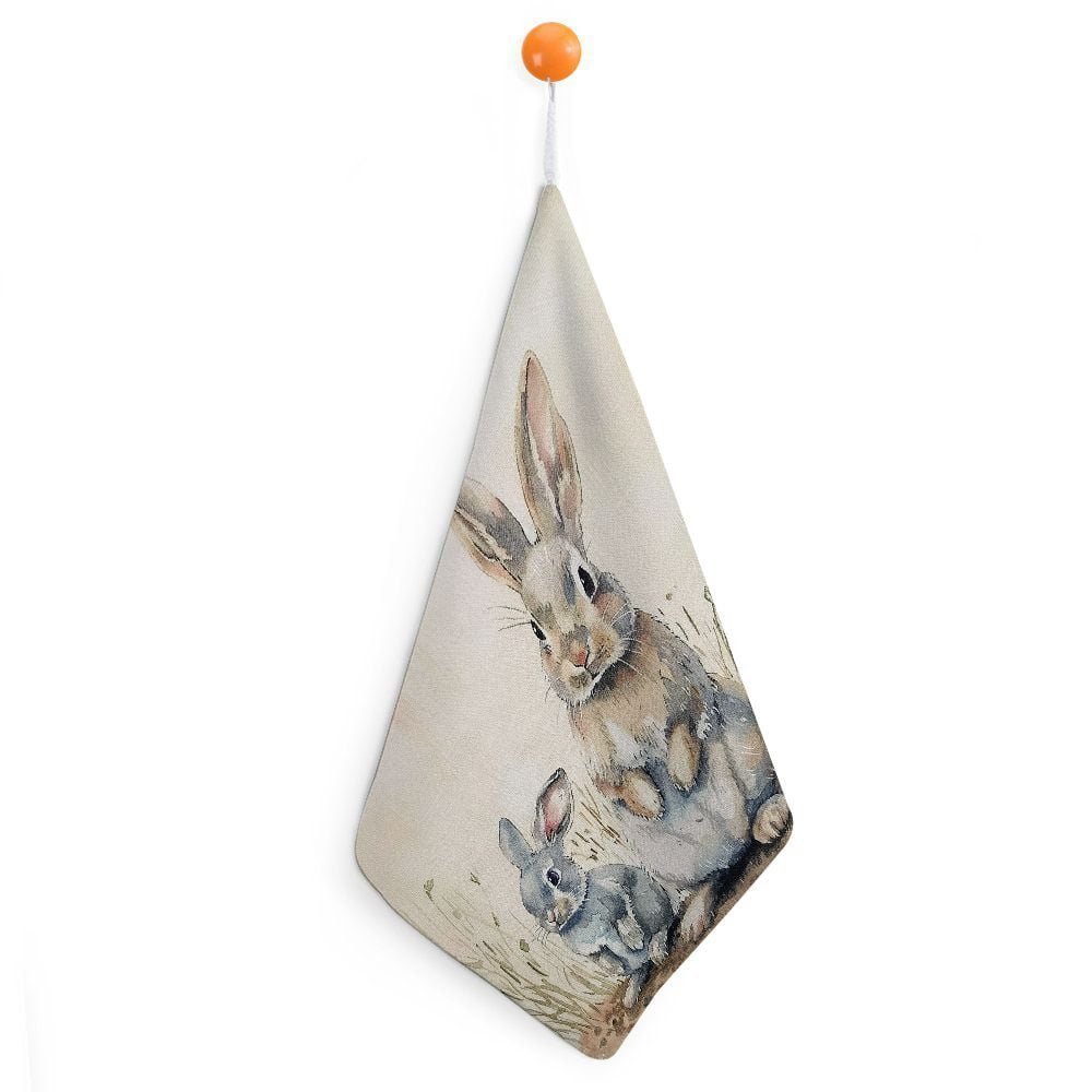 Facannap Rabbit Reusable Hand Towels 11.8x11.8in Microfiber Quick Dry ...