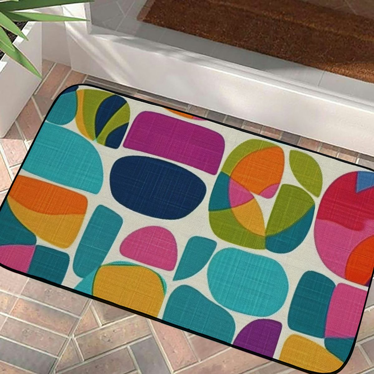 Facannap Shapes Square Door Mat Indoor/Outdoor/Front Door/Bathroom Mats ...