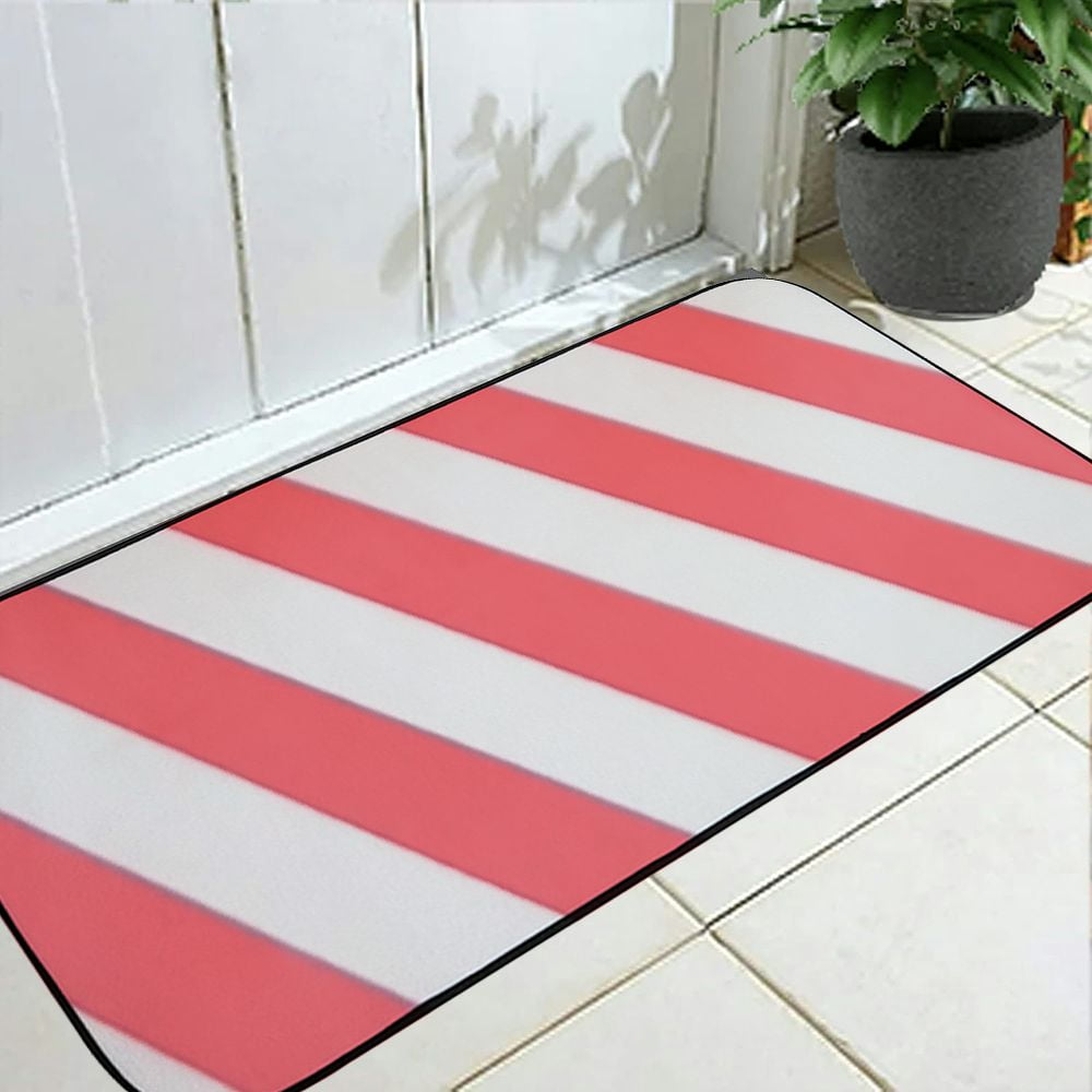 Facannap Stripes Americo Makk Silk Screen Square Felt Floor Mat for ...