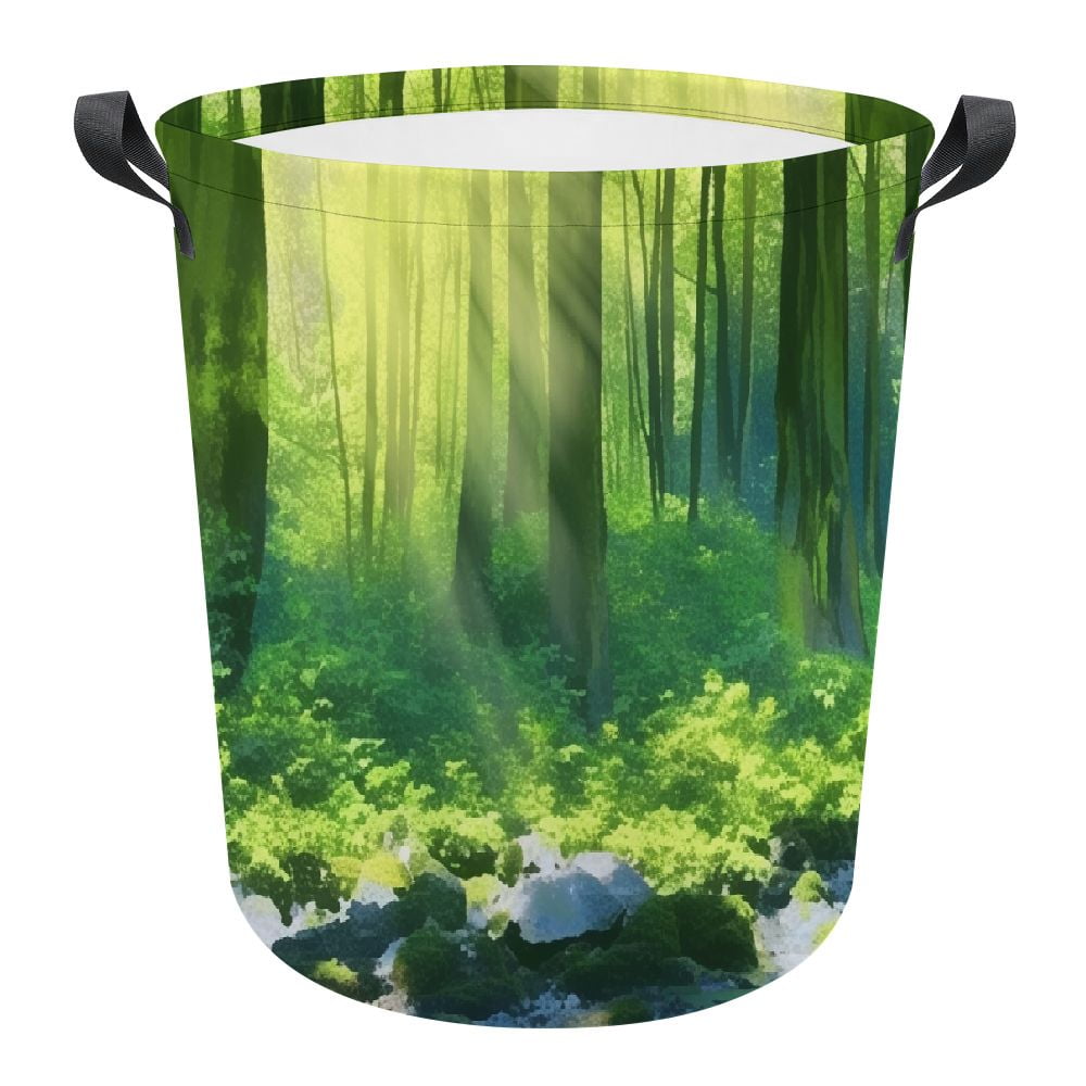 Facannap Sunlight Streaming Through Trees Oxford Cloth Laundry Basket ...