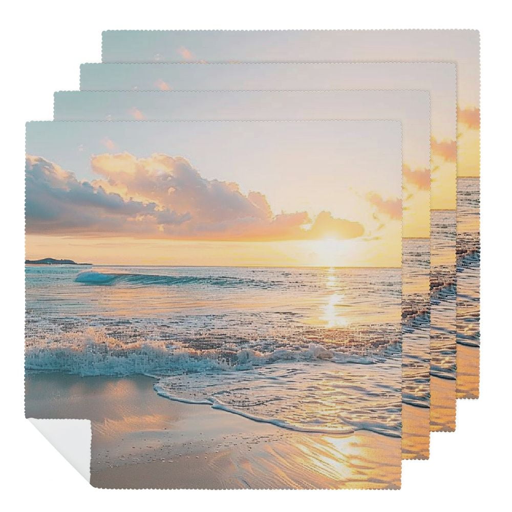 Facannap Sunset Waves Cloth Napkins Hotel Home Banquet Atmosphere ...