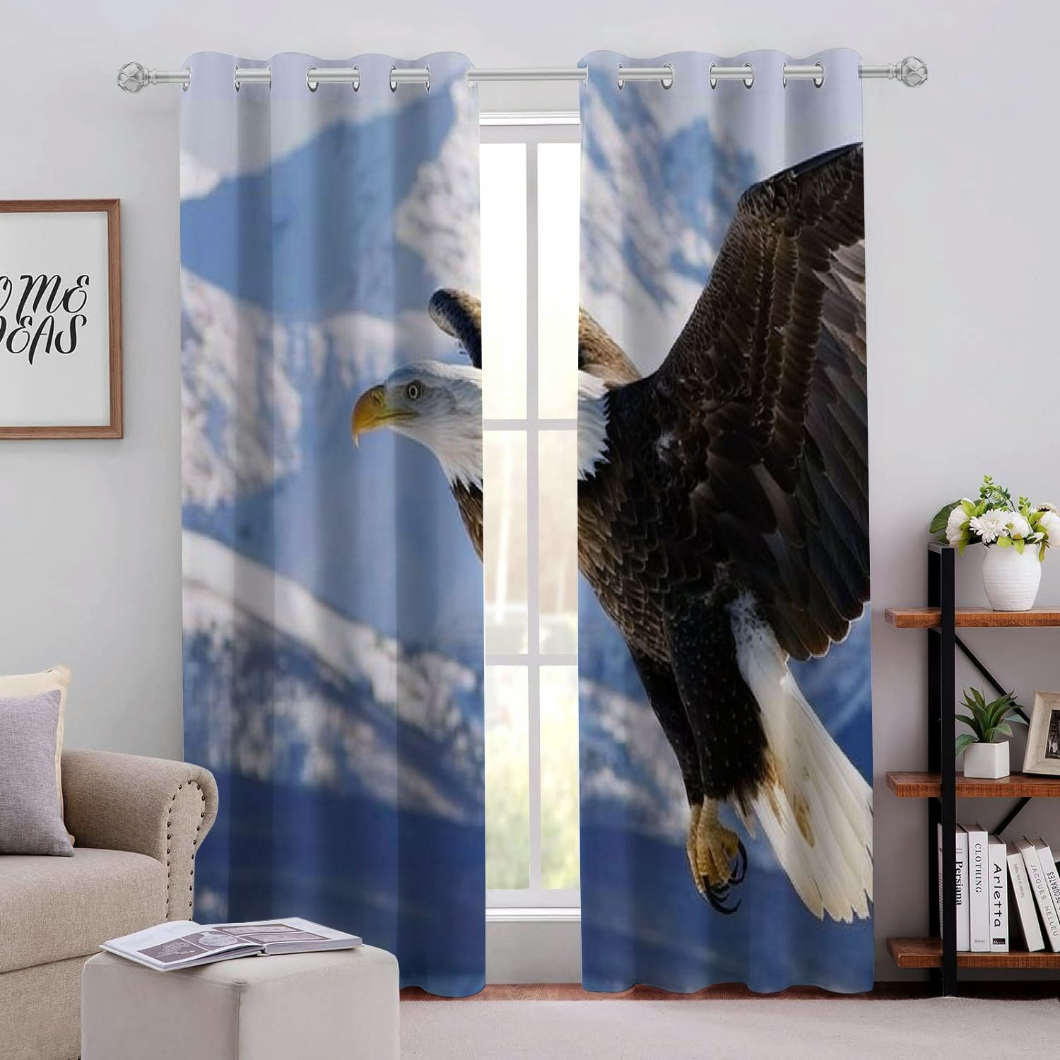 Facannap Symbolism Perforated Light Blocking Curtains 2-Pack - Oxford ...