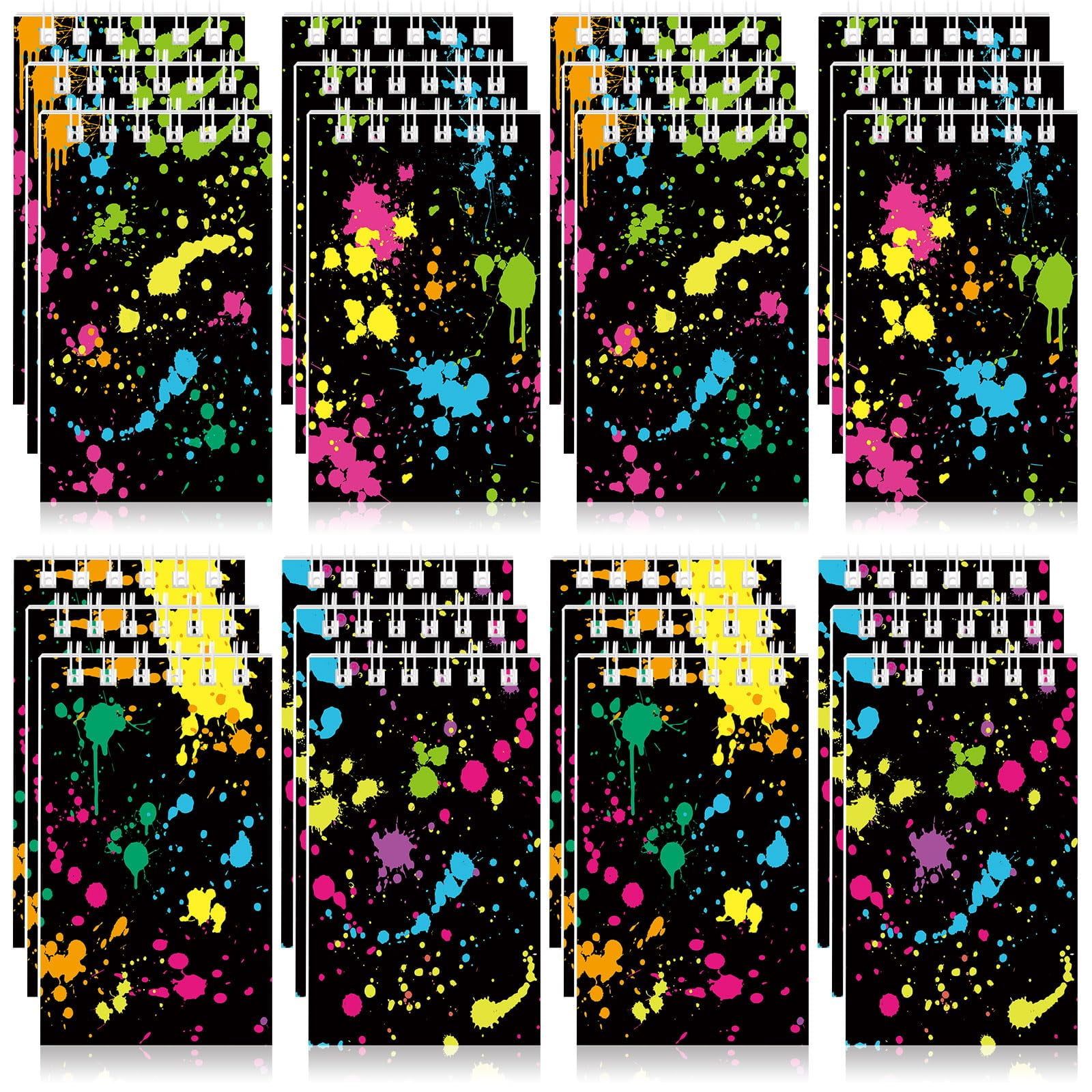 Faccito 24 Pieces Neon STF9 Party Favors Glow Party Notebooks Neon Glow ...
