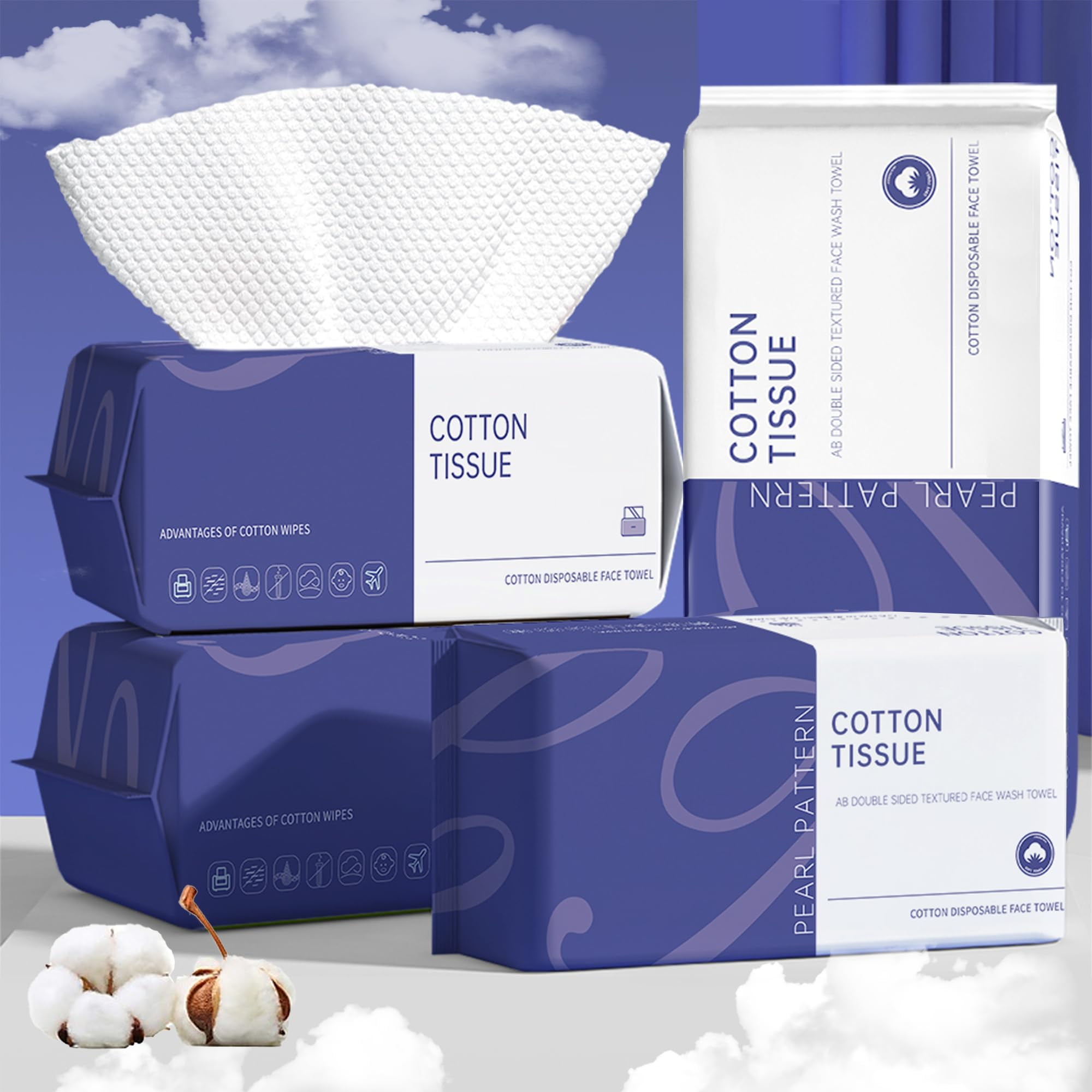 Face, 100 Count Ultra Thick Disposable face Facial Wash Cloth for ...