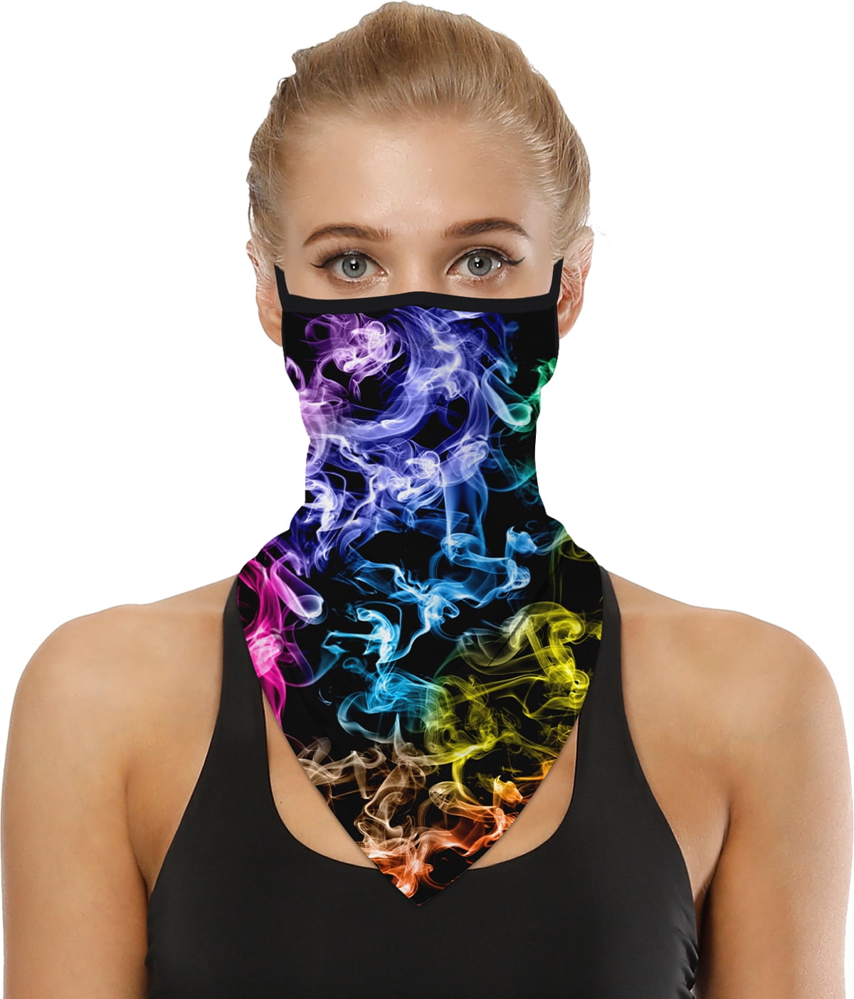 Face Bandana with Ear Loops Neck Gaiter Mask Scarf Balaclava Protection ...