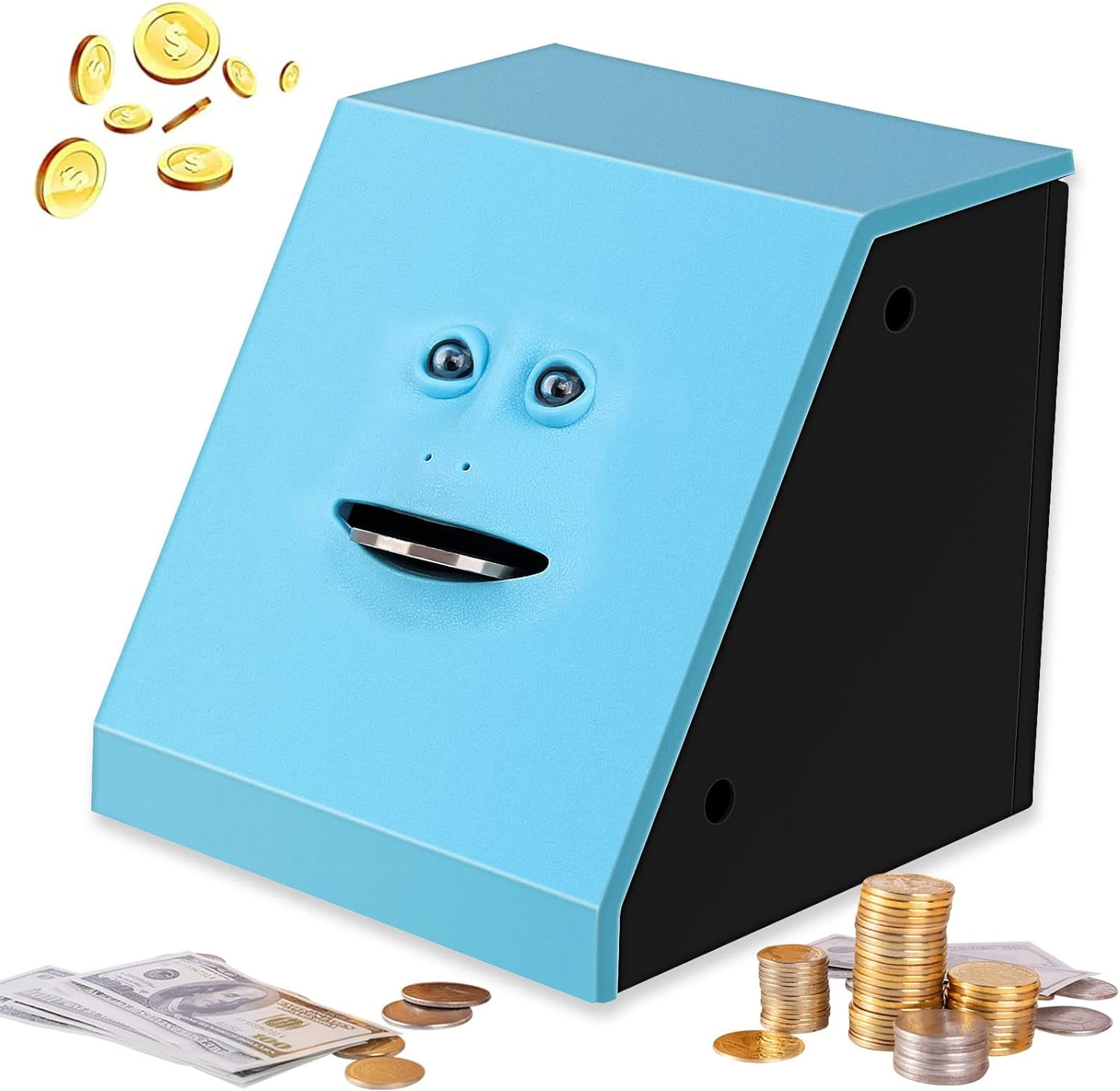 Face Bank, Piggy Bank Coin Eater Funny Bank, sunsbell Money Eating Coin ...