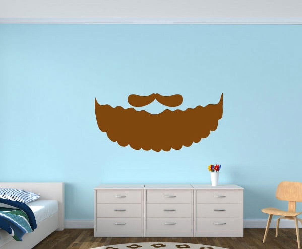 Face Beard Wall Decal - Vinyl Sticker - Car Sticker - IDCOLOR002 - 25 ...