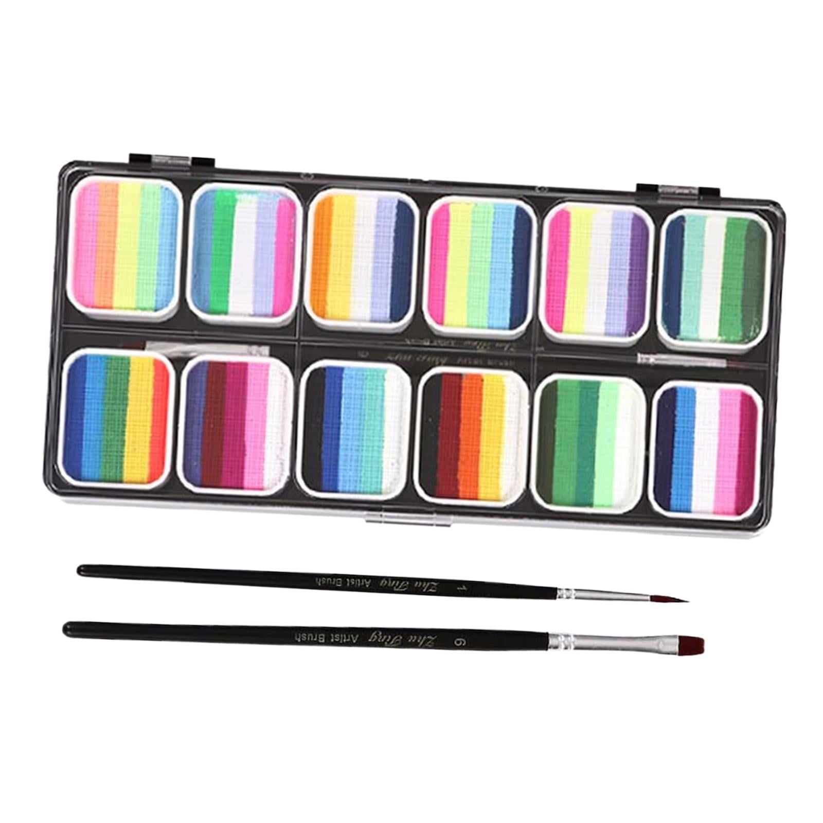 Face Body Paint Palette, Bright Colors 12 Grids Color Matching Art ...