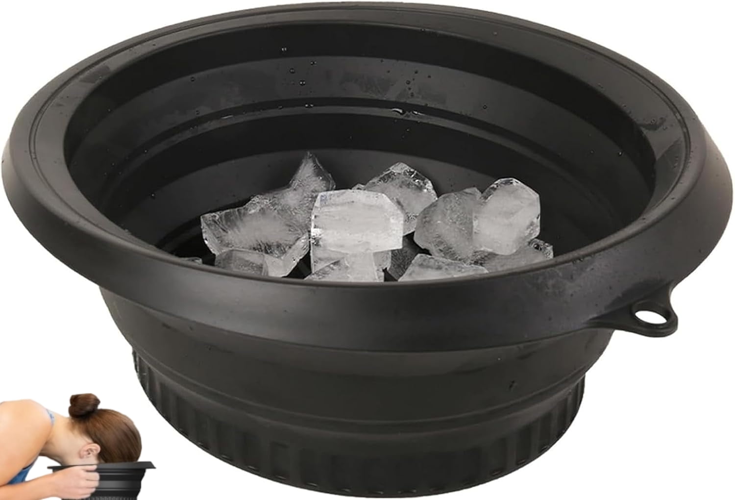 Face Bowl for Ice, Portable Foldable Silicone Ice Facial Bowl, with ...