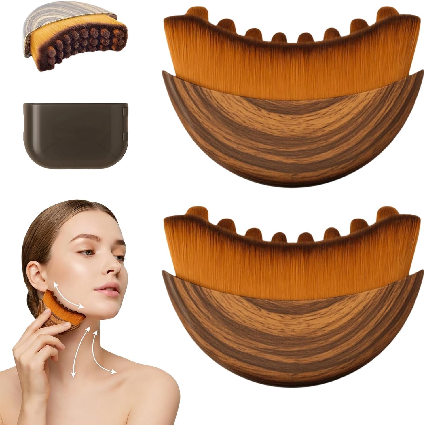 Face Brush for Lymphatic Drainage,Gua Sha Brush for Face,Lymphatic ...