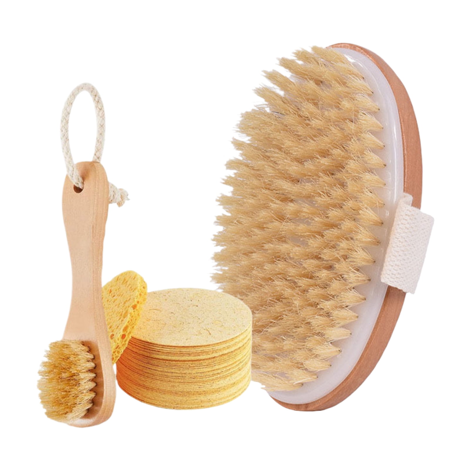 Face Brushes for Cleansing，Dry Brushing Bath Brush，Skin Friendly Shower ...