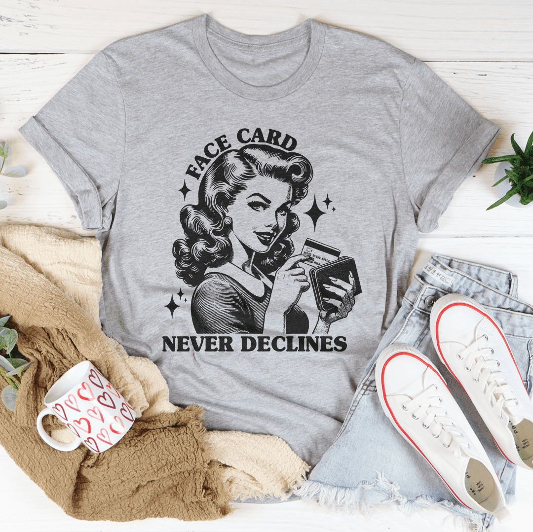 Face Card Never Declines Tee Soft Cream S Peachy Sunday T-Shirt ...
