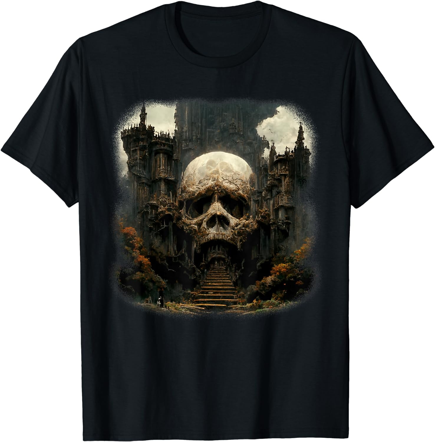 Face Castle Gothic & Emo - Creepy For Halloween T-Shirt - Walmart.com