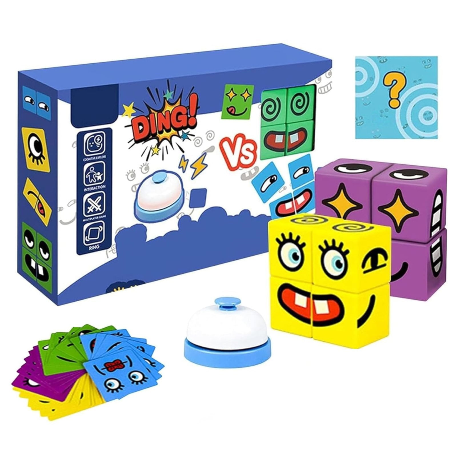Face Changing Magic Cube Game Wooden Changing Expression Puzzle Face ...