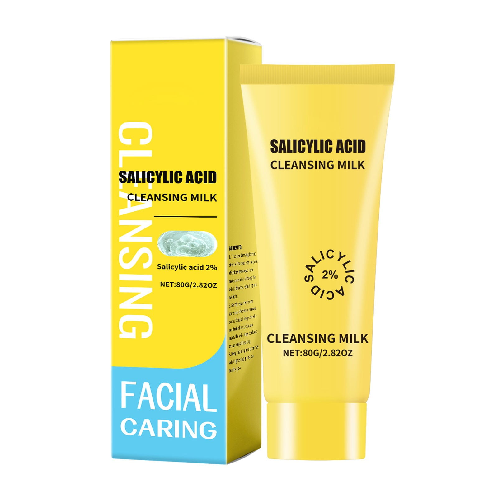 Face Cleansing Milk With Salicylic Acid 2% Facial Caring Wash Gentle ...