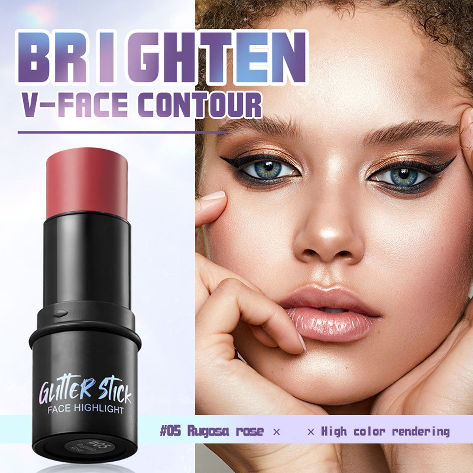 Face Contouring Makeup Stick, Highlighter Stick, 6g, Smooth Texture, for Professional Makeup ...