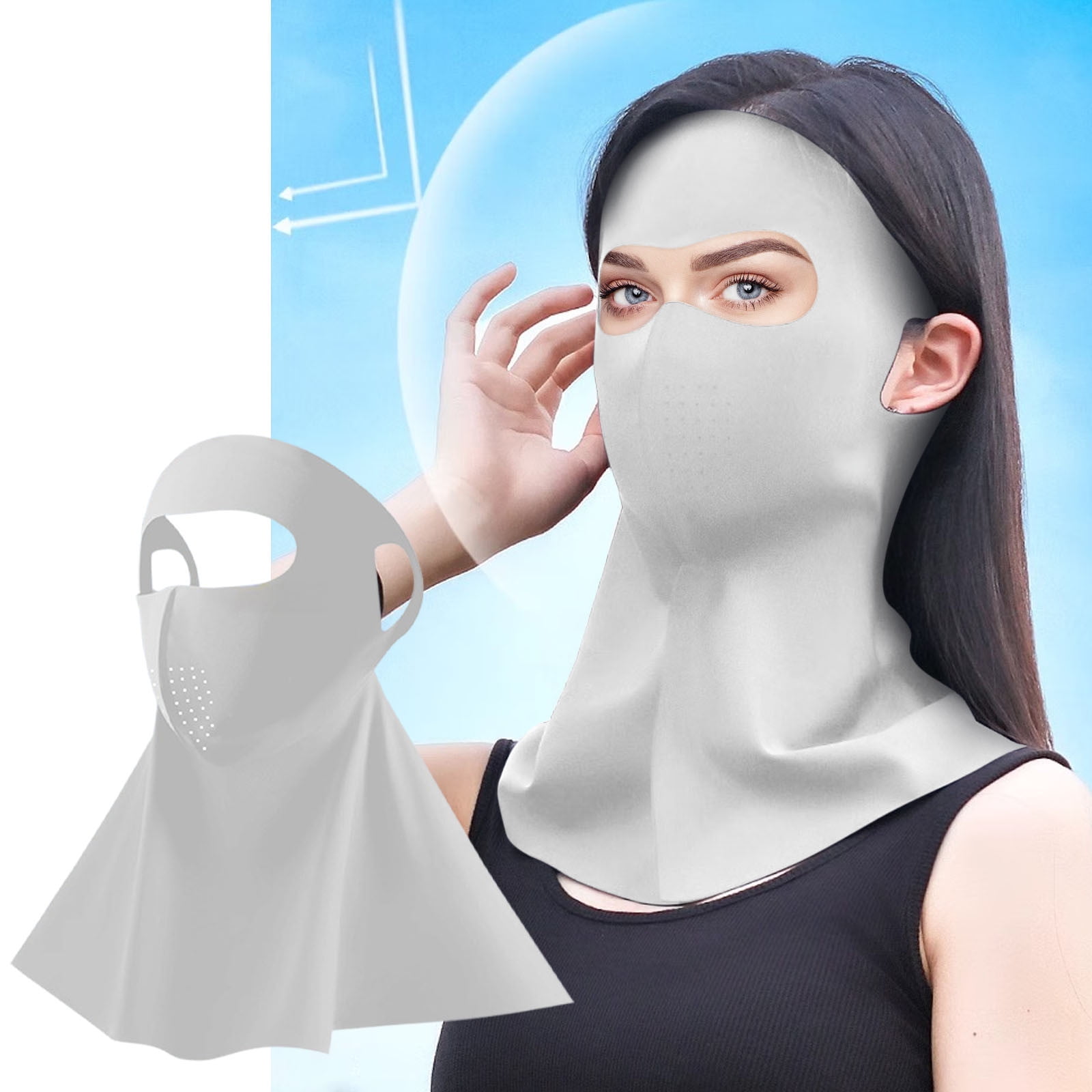 Face Cover for Tanning Bed,Face Shield,Pure Silk Face Cover Breathable ...