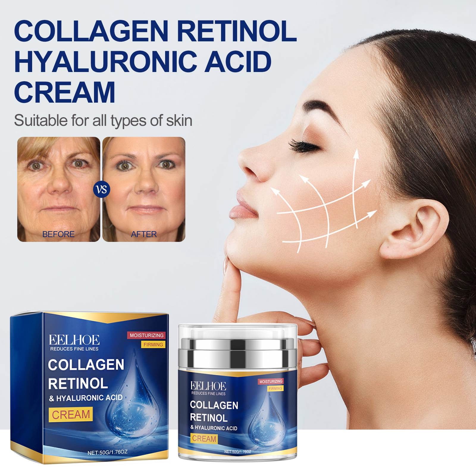 Face Cream Anti-Wrinkle Firming Moisturizer | Fine Line Reducer | Dark ...
