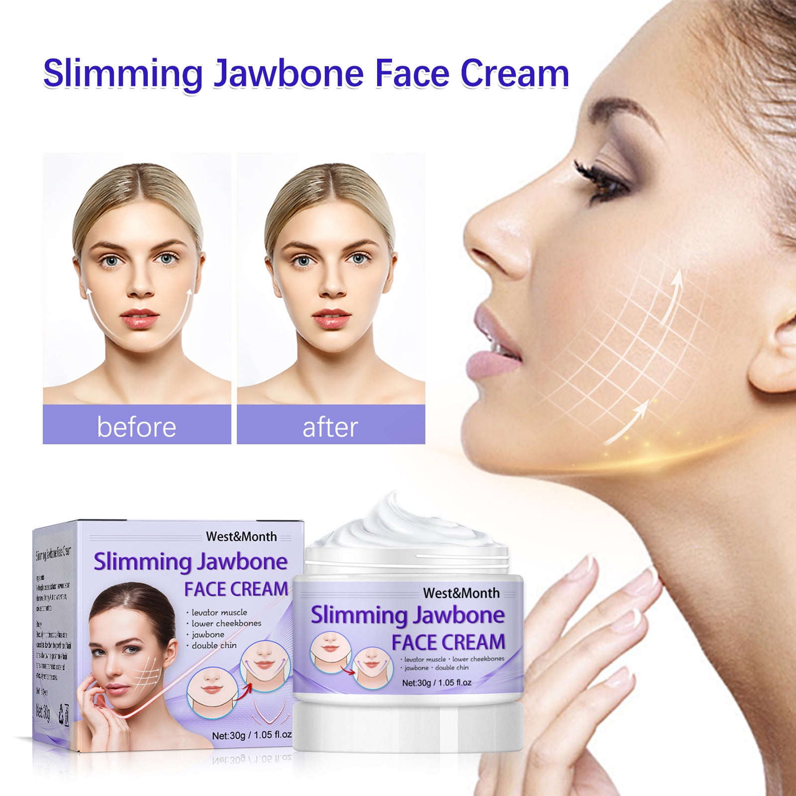 Face CreamDouble Chin Reducer Neck Loose Sagging Skin Lifting ...
