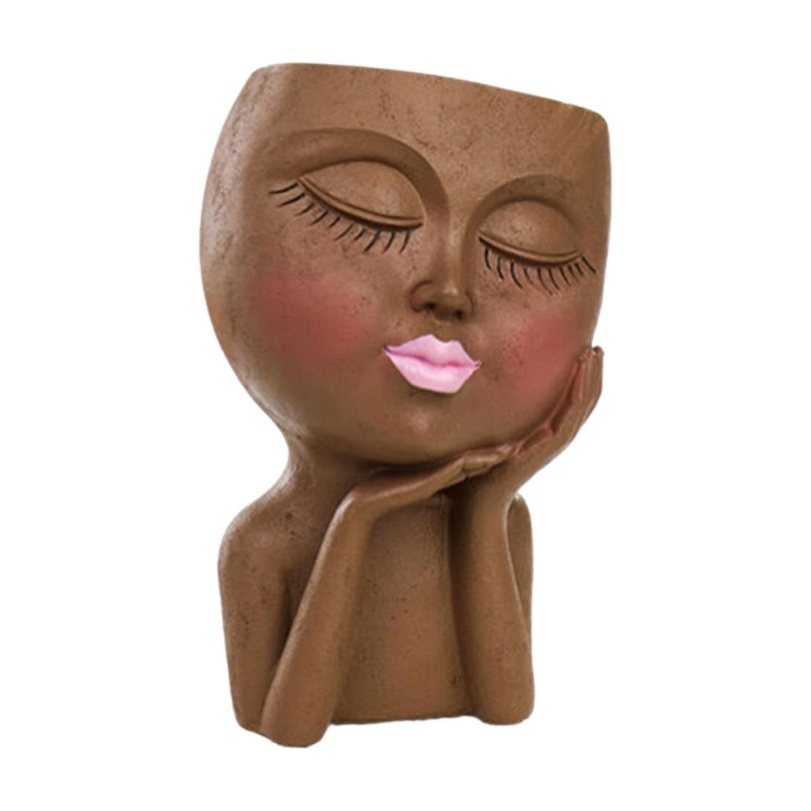 Face Flower Pot Head Planter, Girl Heads Flowerpot, Lady Faces Plant ...