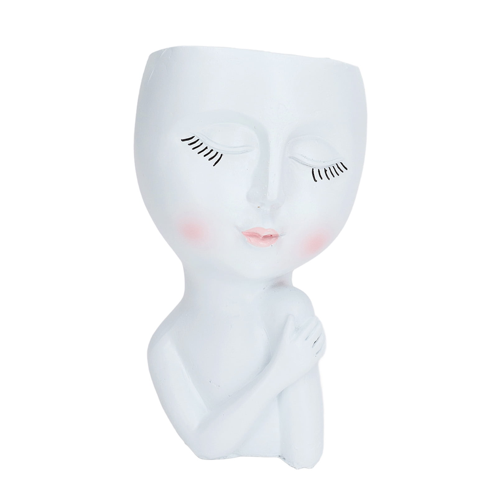 Face Flower Pot Head Planter Resin Cute Funny Head Plant Pot Face Vase ...