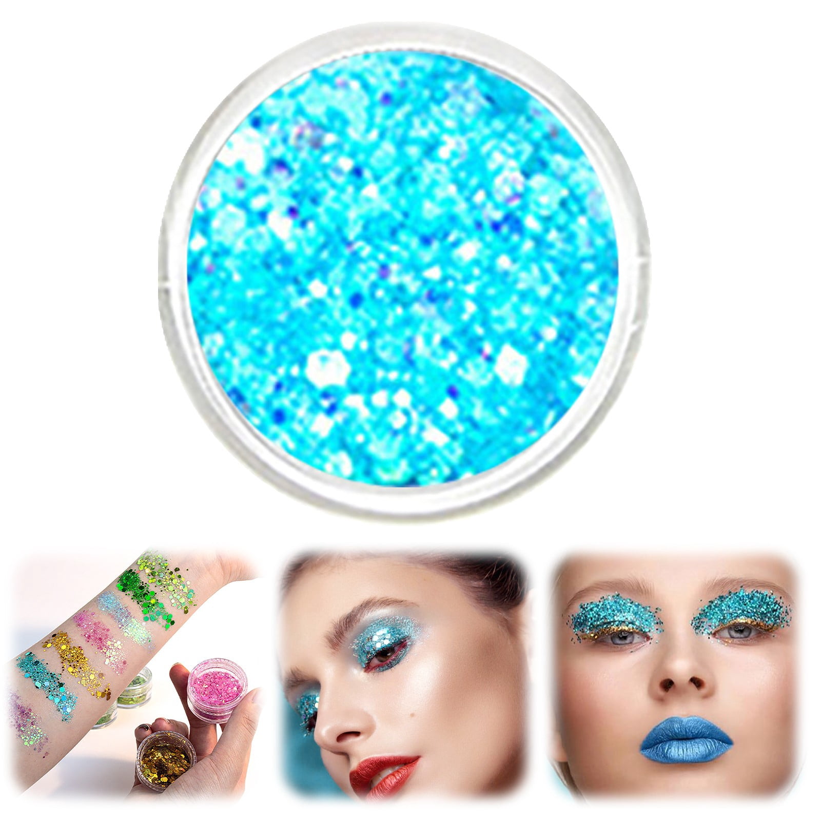 Face Glitter for Women Chunky Body Glitter I 21Colors + Glitter Glue ...