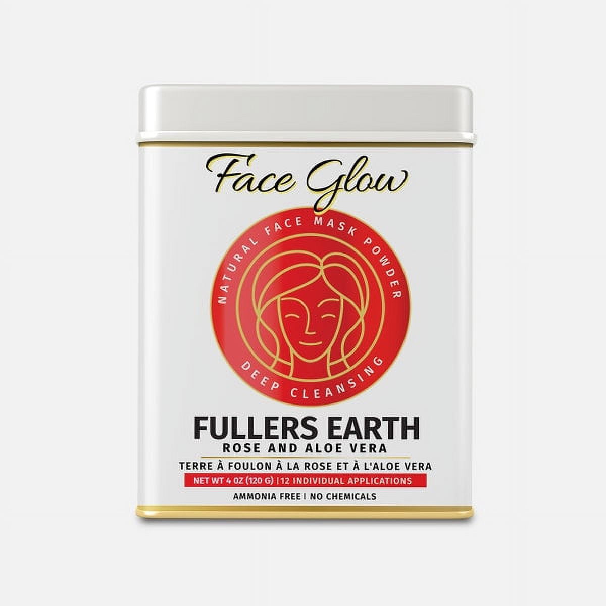 Face Glow- Fuller’s Earth with Rose & AloeVera-12 ct, 10 gms Sachets of ...