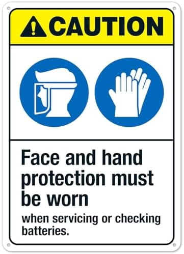 Face And Hand Protection Must Be Worn When Servicing Or Checking ...