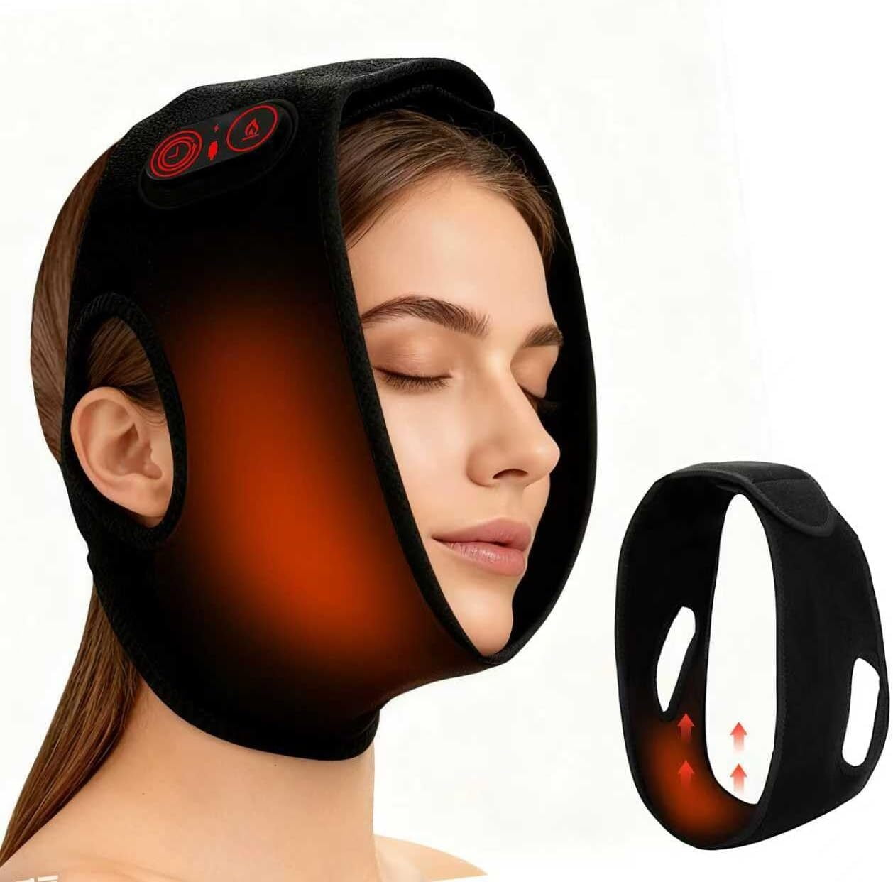 Face Heating Pad for TMJ Relief, Heated Face Mask with 3 Heat and Time ...