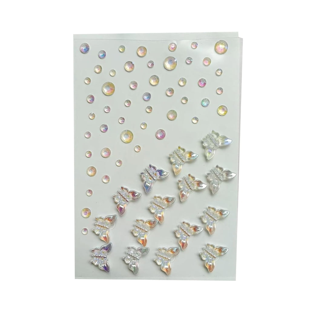 Face Jewels Stickers Self-Adhesive Pearls Eyeshadow Crystals Decals ...