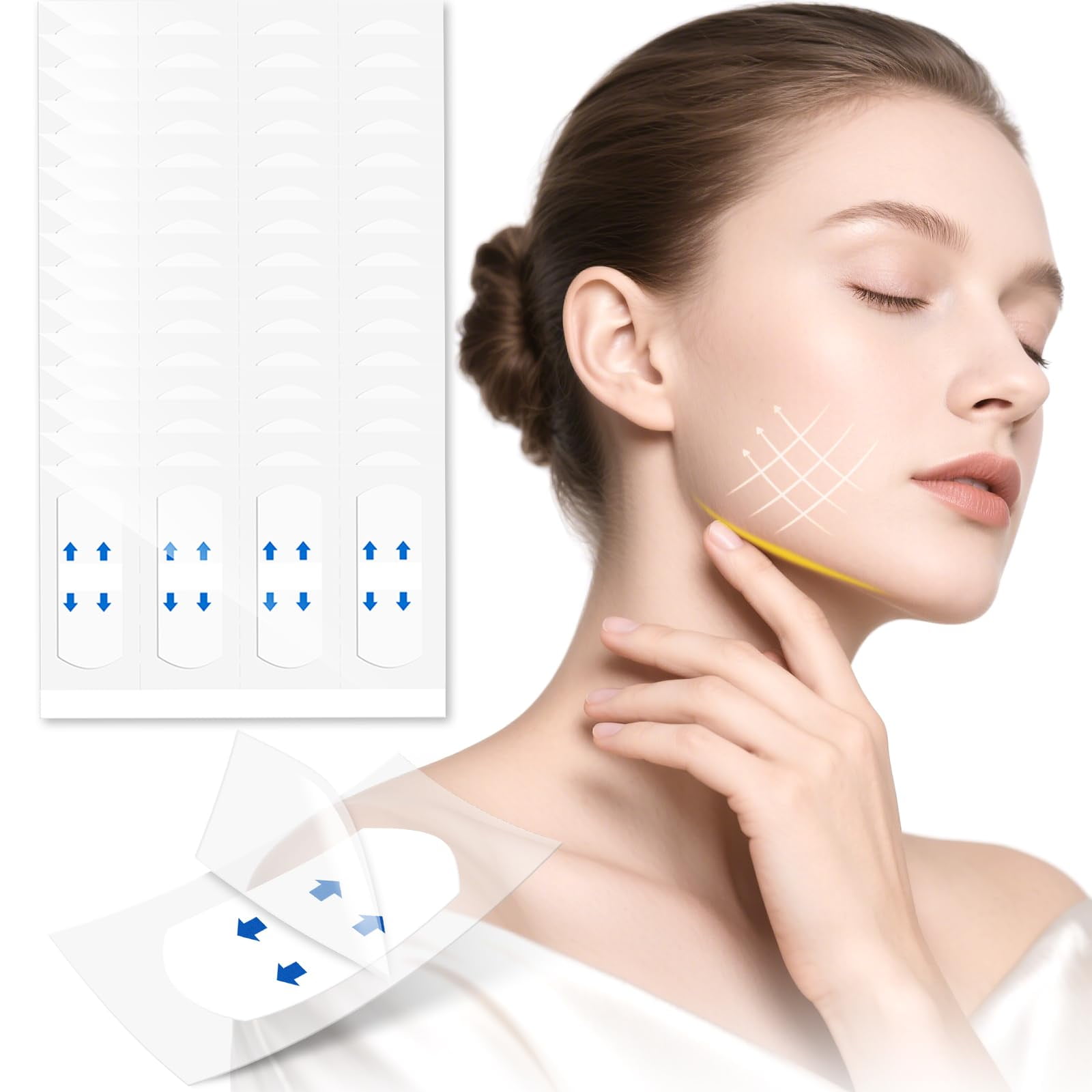 Face Lift Tape, 152PCS Face Tape Lifting Invisible for Face,Neck,Jowls ...