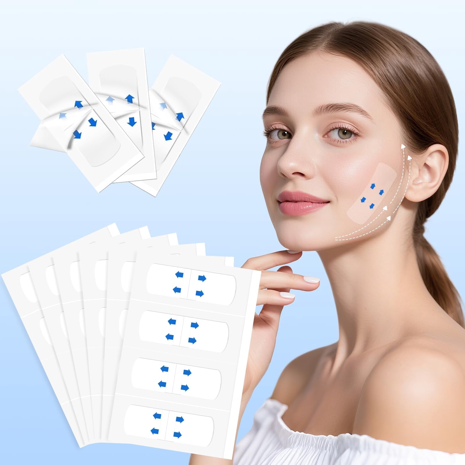 Face Lift Tape, 152PCS Face Tape Lifting Invisible for Face,Neck,Jowls ...