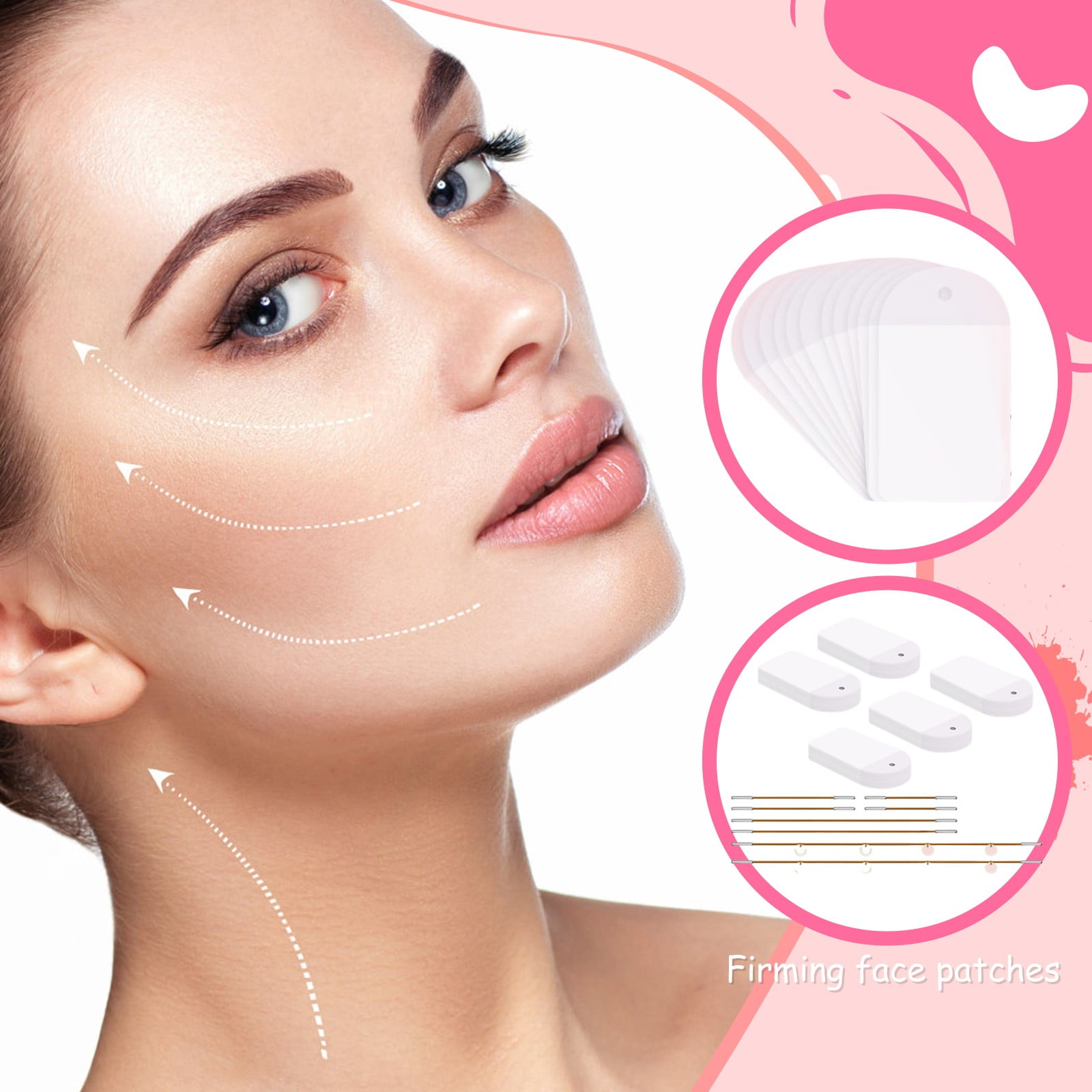 Face Lift Tape Invisible Facial Tape Lift with Light Strings for Eyes ...