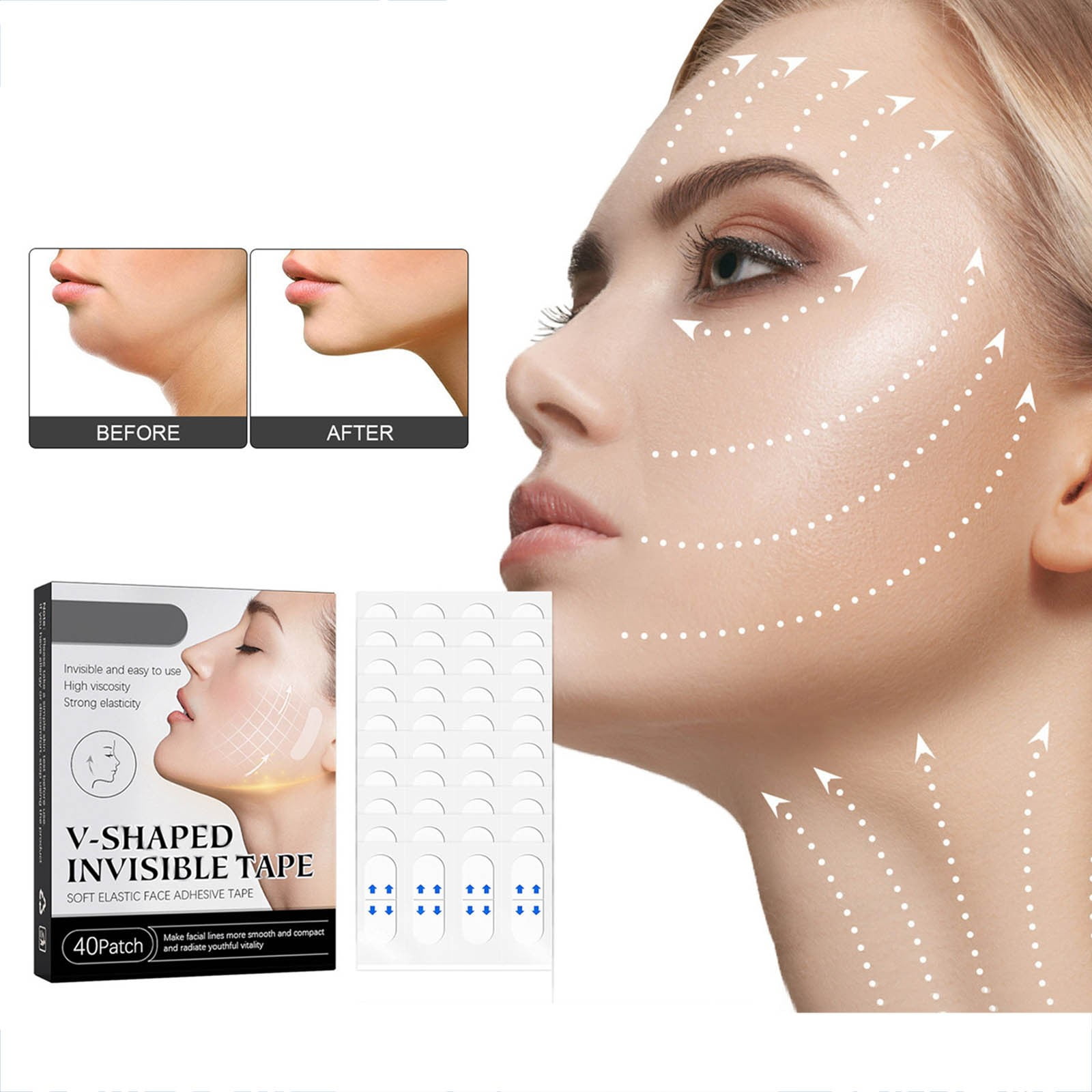 Face Lift Tighten Double Chin Face Lift V Shape Face Lift 40pc ...
