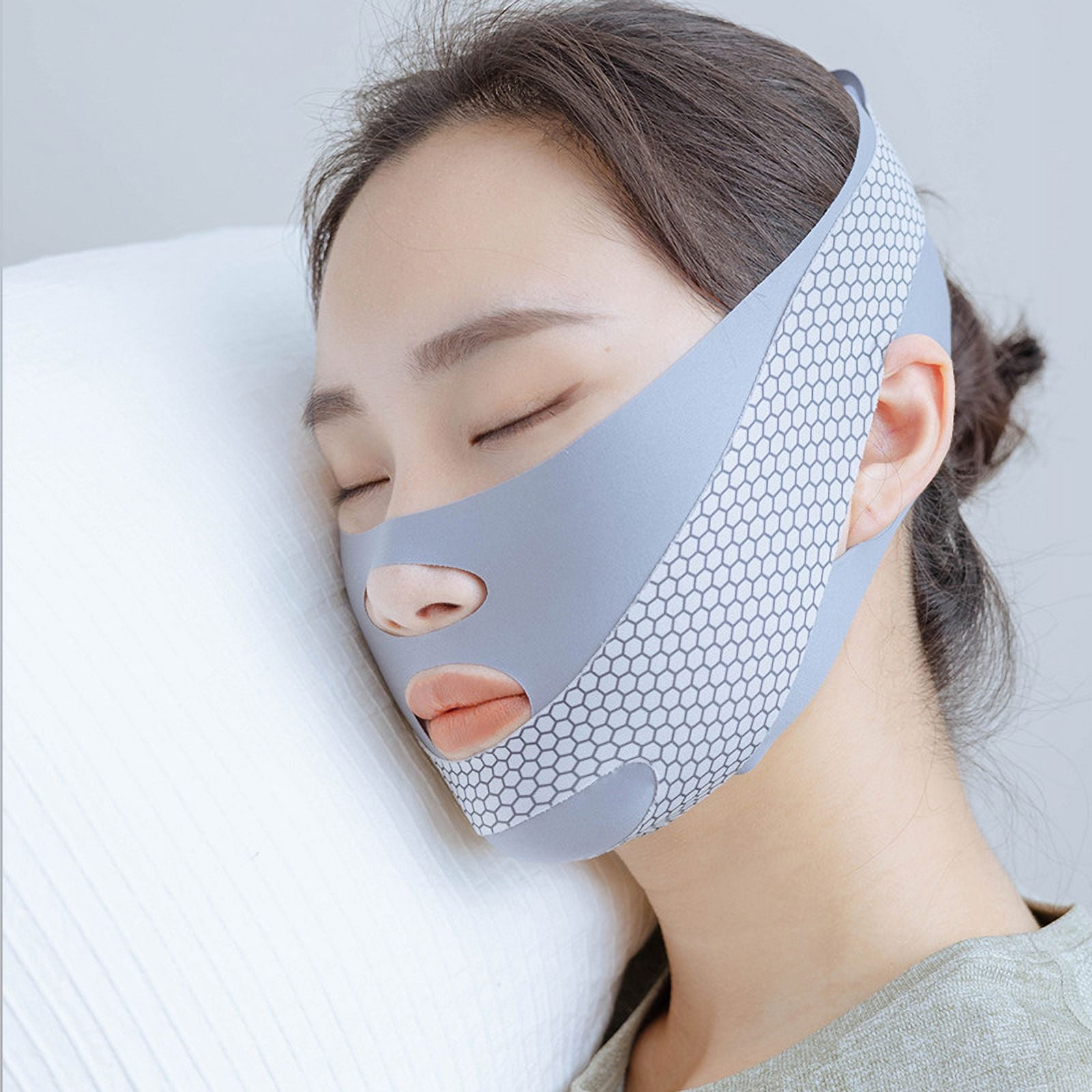 Face-Lift With Sleep Face V Shaper Facial Slimming Bandage Relaxation ...