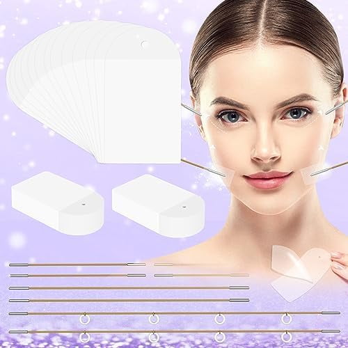 Face Lift tape Invisible,100pcs Facelift Tape for Face and 8 bands ...