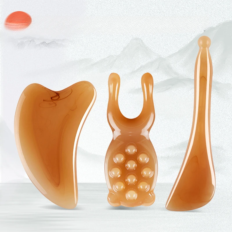 Face Lifting Guasha Resin Scraping Massage Facial Scraper Tool Eye SPA ...