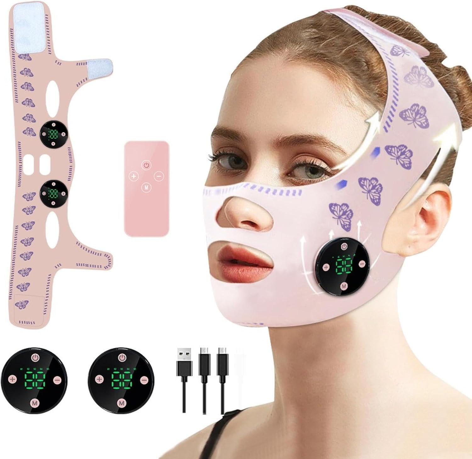 Face Lifting Strap, Micro Current Low Frequency Massager, V Line ...