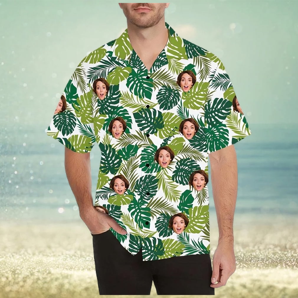 Face Logo on Hawaiian Shirt Beach Shirts Summer Hawaii Shirt Face ...
