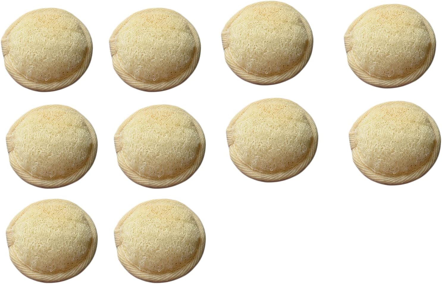 Face Loofah Sponge Natural Loofah Pads Mesh Poufs Cleanser Sponges for ...