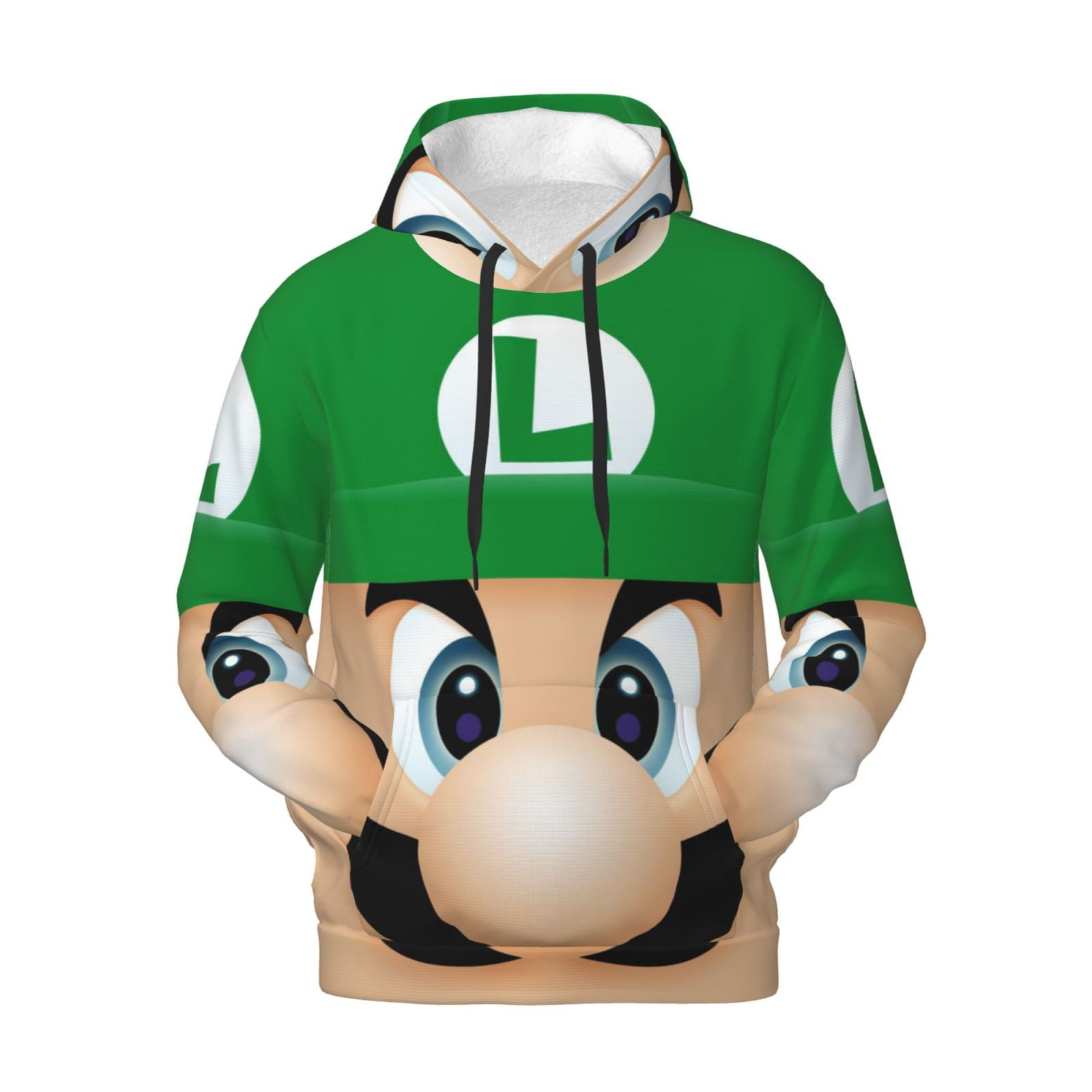 Face Luigi's Mansion Men's Sweatshirt Hoodies Soft Plush Fleece ...