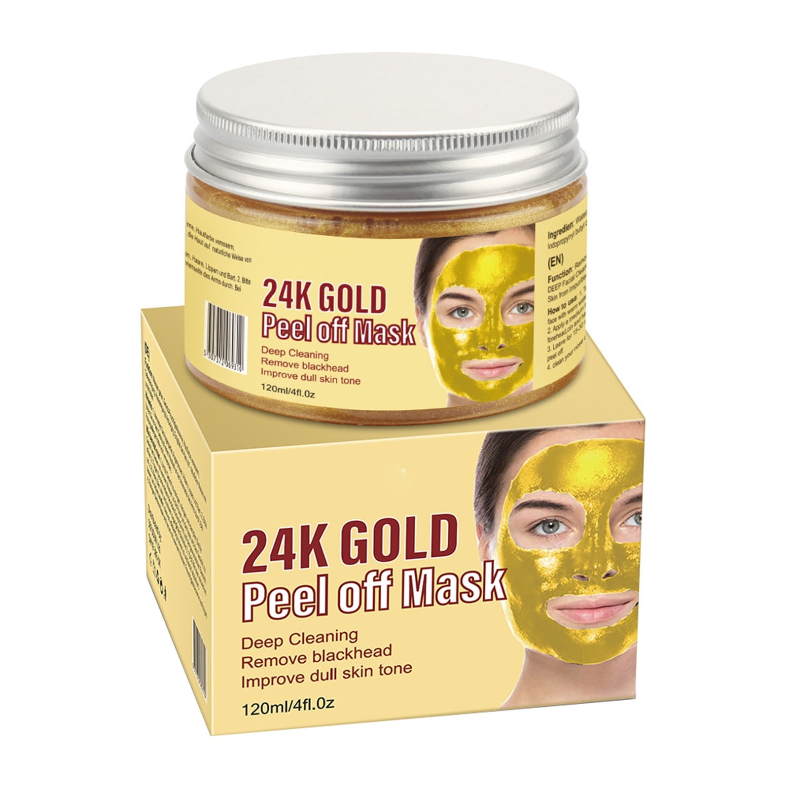 Face Mask 120ml,Gold Bio Collagen Crystal Face Mask,Peel-off Reduce ...