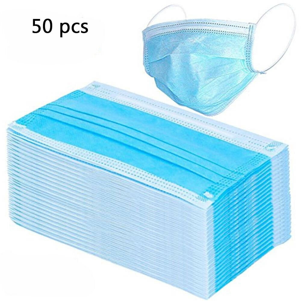 Face-Mask 3-Ply Ear Loop Masks 50 PCS - Walmart.com