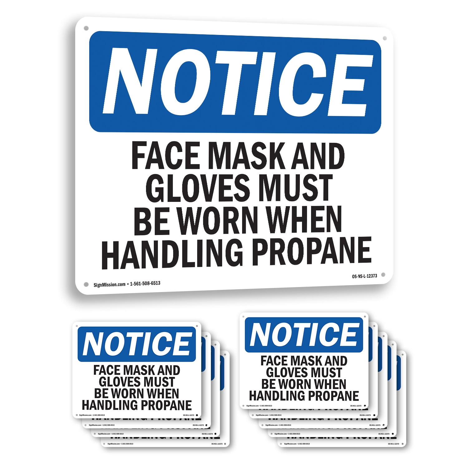 Face Mask And Gloves Must Be Worn When Handling OSHA Notice Aluminum ...